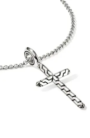 John Hardy Jh Essential Cross Pendant Necklace - Silver