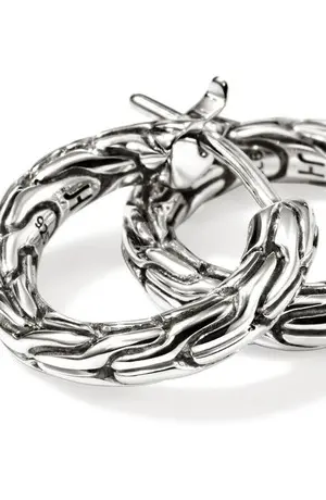 John Hardy Essential Hoop Earrings - Silver