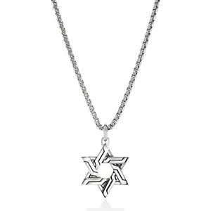 John Hardy Icon Star Of David Pendant Necklace - Silver