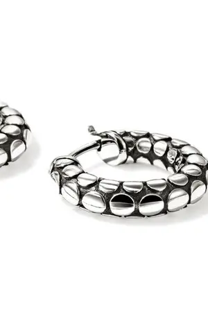 John Hardy Dot Hoop Earrings - Silver