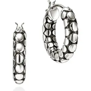 John Hardy Dot Hoop Earrings - Silver