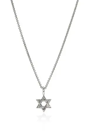 John Hardy Jh Essentials Star Of David Pendant Necklace - Silver
