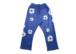 DENIM TEARS Cotton Wreath Baggy Sweatpants - Blue
