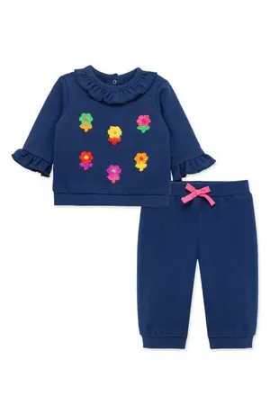 LITTLE ME Pop Flowers Active Top & Joggers Set