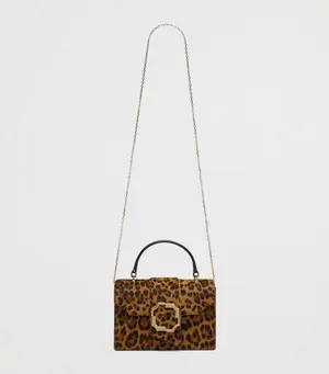 MALONE SOULIERS Mini Leopard Audrey Top-handle Bag - Brown
