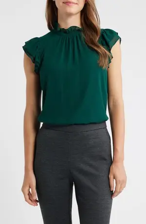 Anne Klein Ruffle Sleeveless Top