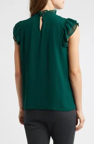 Anne Klein Ruffle Sleeveless Top