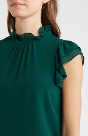 Anne Klein Ruffle Sleeveless Top