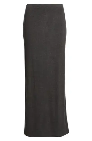 ARTLESS FOREVER Eloise Back Slit Maxi Skirt - Charcoal