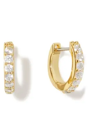 ANA LUISA Suzanne Medium Cubic Zirconia Huggie Hoop Earrings