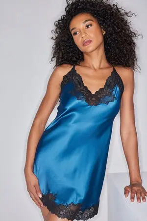 Natori Peony Glamour Chemise - Teal