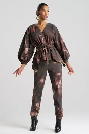 Natori Niji Tie Dye Taffeta Jacket