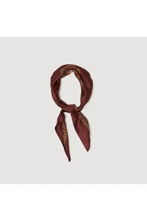 Sandro Placed Print Scarf - Natural