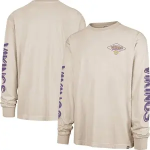 '47 Minnesota Vikings Cairn Ravine Foundation Long Sleeve T-shirt - Tan