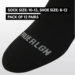 True Religion Socks 6 & 12 Pairs No Show Socks For Premium Athletic Shoe