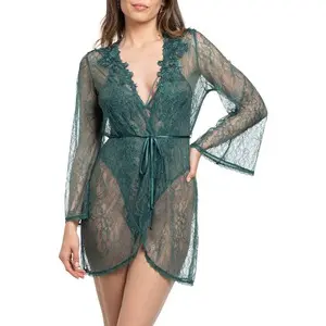 IN BLOOM BY JONQUIL Cassie Sheer Lace Wrap - Juniper
