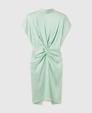 Stella McCartney Cap-sleeve Twist Midi Dress