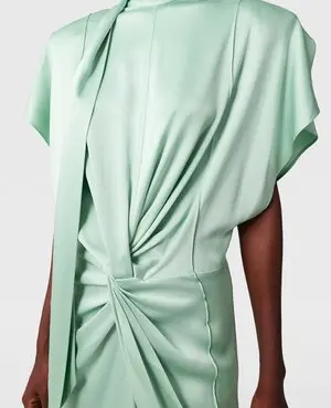Stella McCartney Cap-sleeve Twist Midi Dress