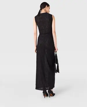 Stella McCartney Sleeveless Lace Midi Dress - Black