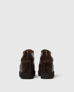 Stella McCartney Elyse Snake Platforms - Coffee
