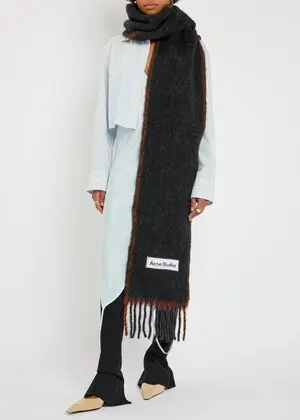 Acne Studios Valley Wool-blend Scarf - Black