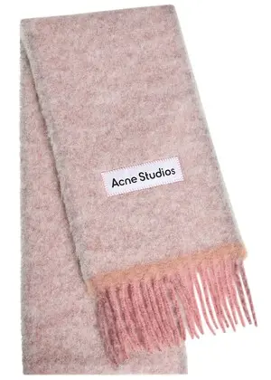 Acne Studios Valley Wool-blend Scarf Pink