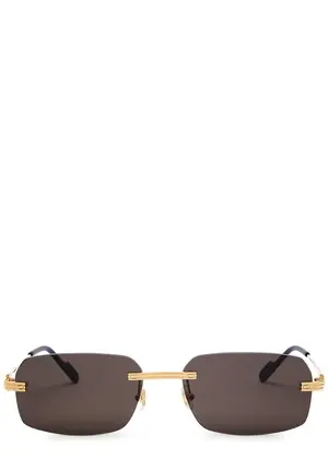 Cartier Rimless Rectangle-frame Sunglasses