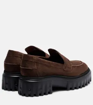 Hogan H700 Leather Platform Loafers