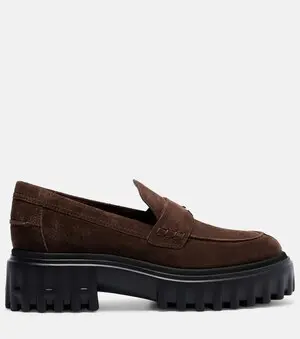 Hogan H700 Leather Platform Loafers
