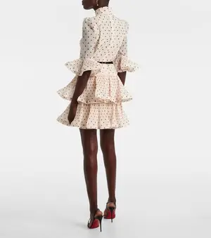 Zimmermann Polka-dot Ruffled Minidress