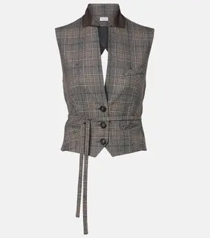 Brunello Cucinelli Checked Vests For Women