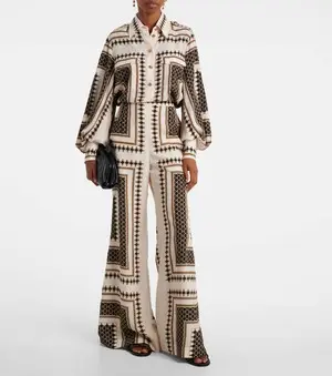 Zimmermann Printed Wide-leg Pants