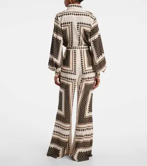 Zimmermann Printed Wide-leg Pants