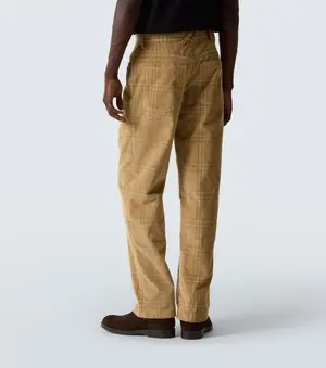 Burberry Check Corduroy Straight Pants