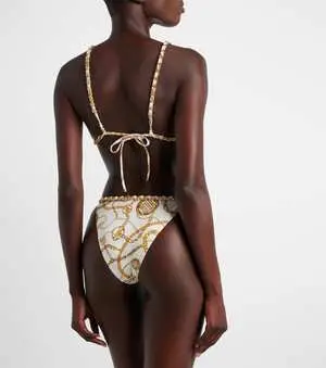 Balmain Chain-detail Printed Bikini
