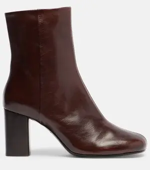 LEMAIRE Anatomic 80 Leather Ankle Boots - Brown