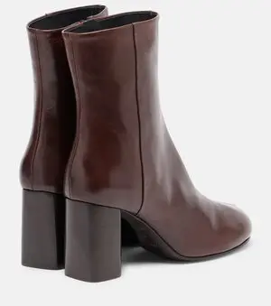 LEMAIRE Anatomic 80 Leather Ankle Boots - Brown