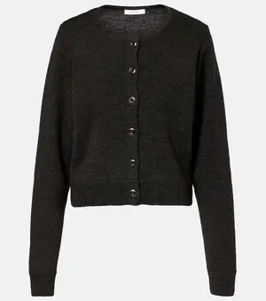 LEMAIRE Ribbed-knit Cardigan - Brown