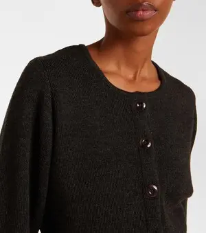 LEMAIRE Ribbed-knit Cardigan - Brown