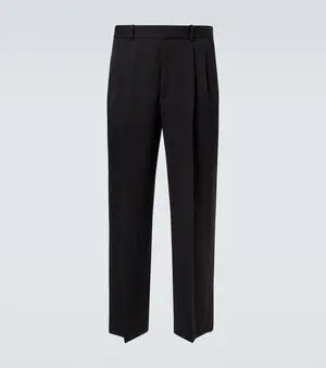 THE ROW Zev Straight Virgin Wool Pants - Black