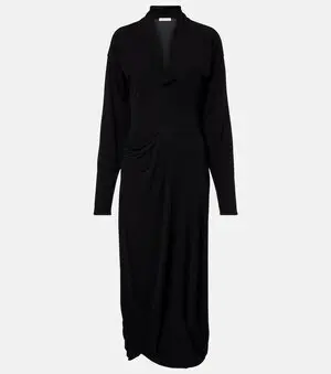 LEMAIRE Draped Crêpe Jersey Maxi Dress