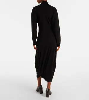 LEMAIRE Draped Crêpe Jersey Maxi Dress