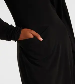 LEMAIRE Draped Crêpe Jersey Maxi Dress