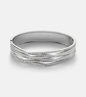 REPOSSI 18kt White Gold Diamond Bangle - Silver