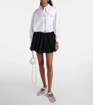 Simone Rocha Buckle Ballerina Grip Leather Ballet Flats