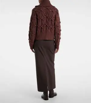 Brunello Cucinelli Cable-knit Cashmere Zip-up Cardigan