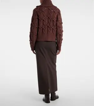 Brunello Cucinelli Cable-knit Cashmere Zip-up Cardigan