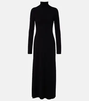 THE ROW Leoline Virgin Wool Maxi Dress - Black