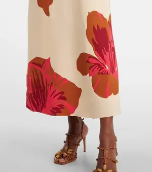 Johanna Ortiz Floral Halterneck Maxi Dress - Multicoloured