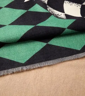FORNASETTI High Fidelity Argyle Wool Blanket